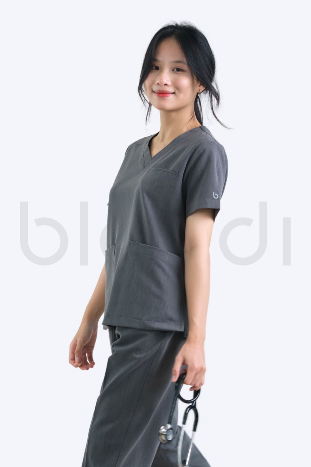 Plus Scrubs Nữ Graphite Gray - Bloudi
